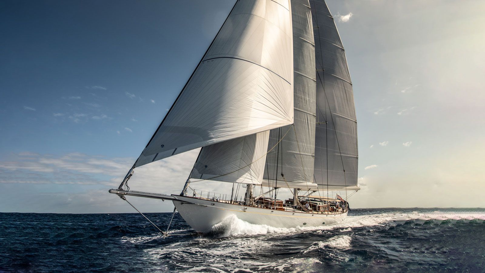 63m schooner Athos pictured following major refit and extension